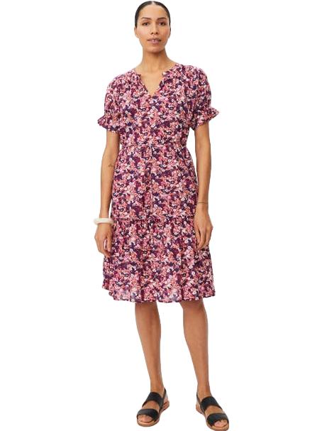 MASAI COPENHAGEN Masai Copenhagen Floral Midi Dress with Ruffle Sleeves